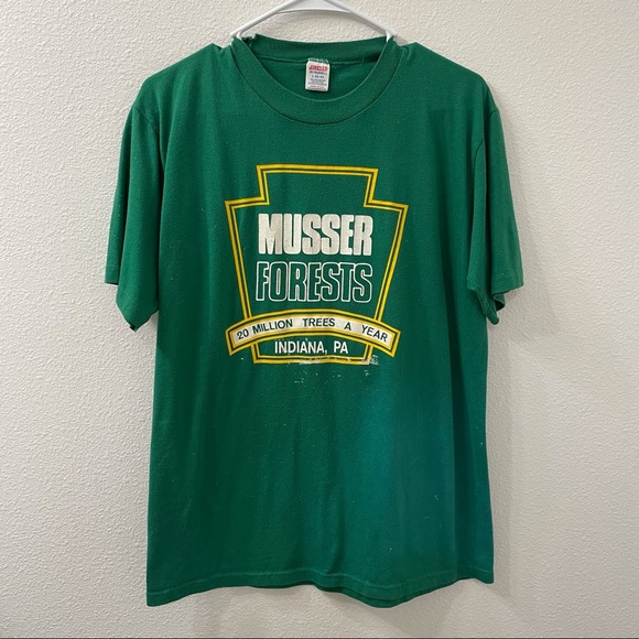 Russell Athletic | Shirts | Musser Forest Shirt Green Vtg Large | Poshmark